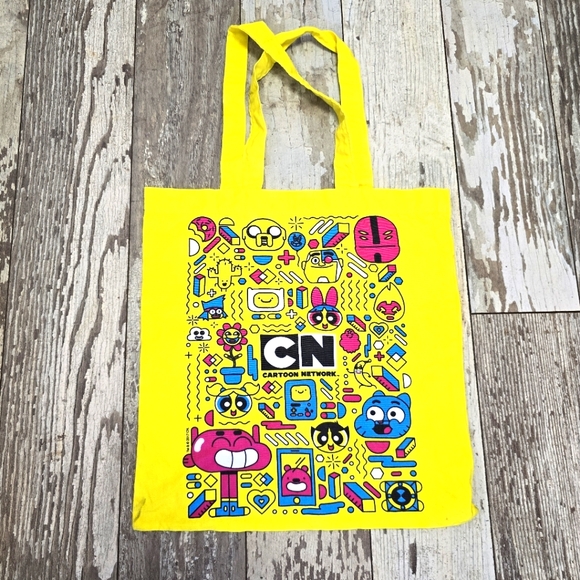 Cartoon Network | Bags | Cartoon Network Yellow Reusable Bag | Poshmark